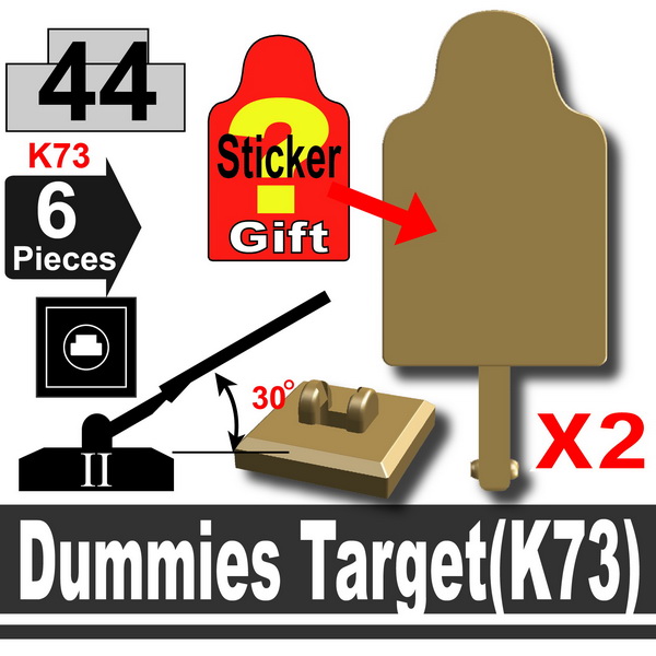 Minifig Cat Toys Shop > Dummies Target > (44)Dark Tan_Dummies Target II